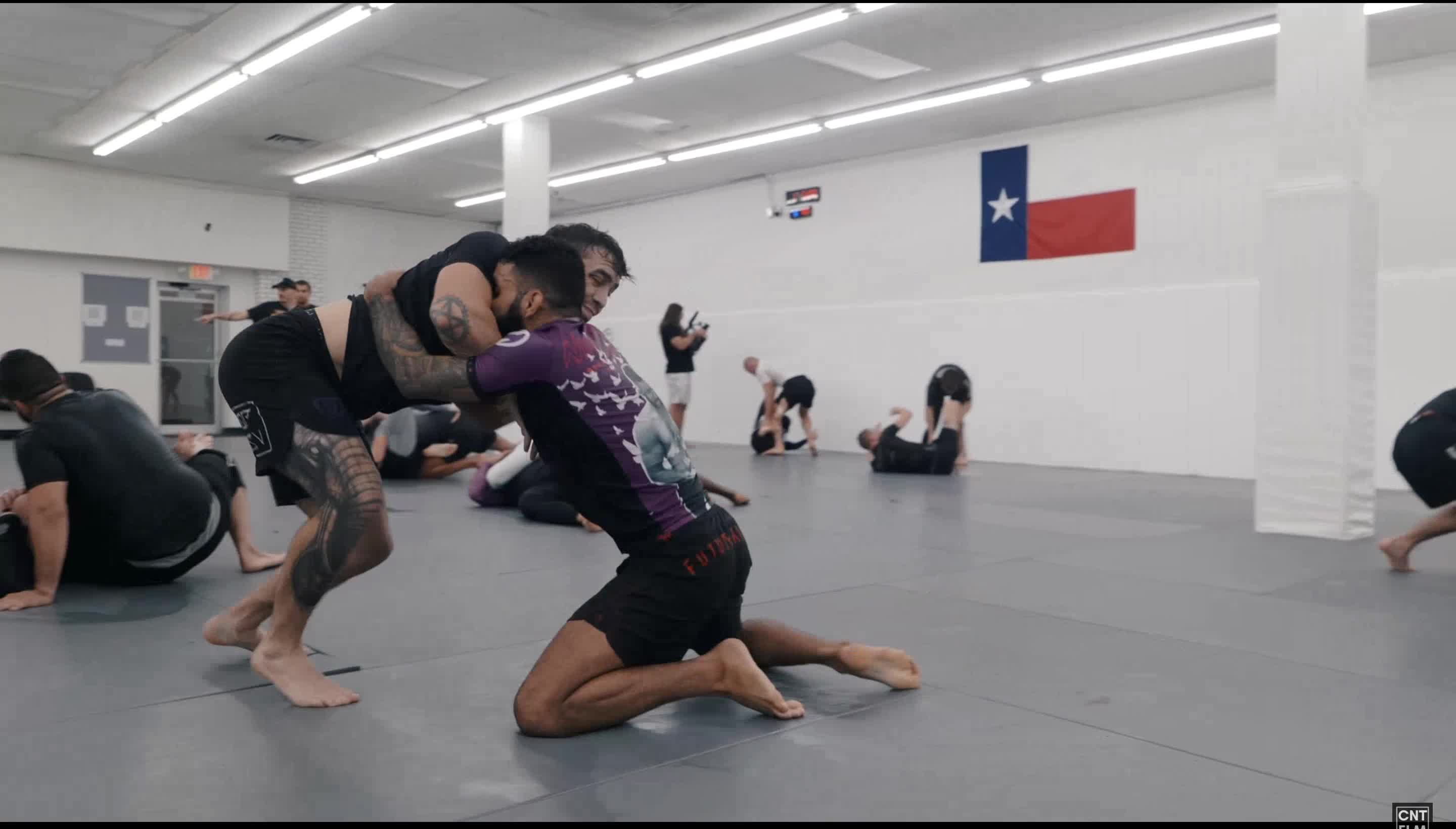 Nick Ortiz (B-Team coach) wrestling shot to inside heel hook (shot by ...