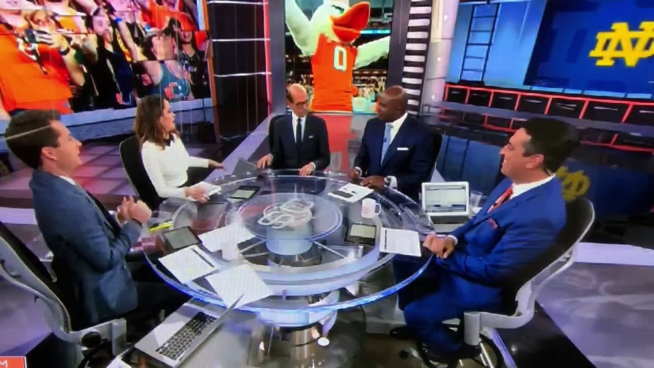 Paul Finebaum tries to dance to the Turnover Chain song.