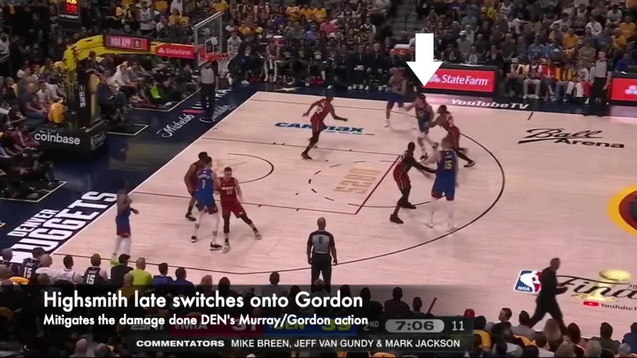 Highsmith Late Switches onto Gordon