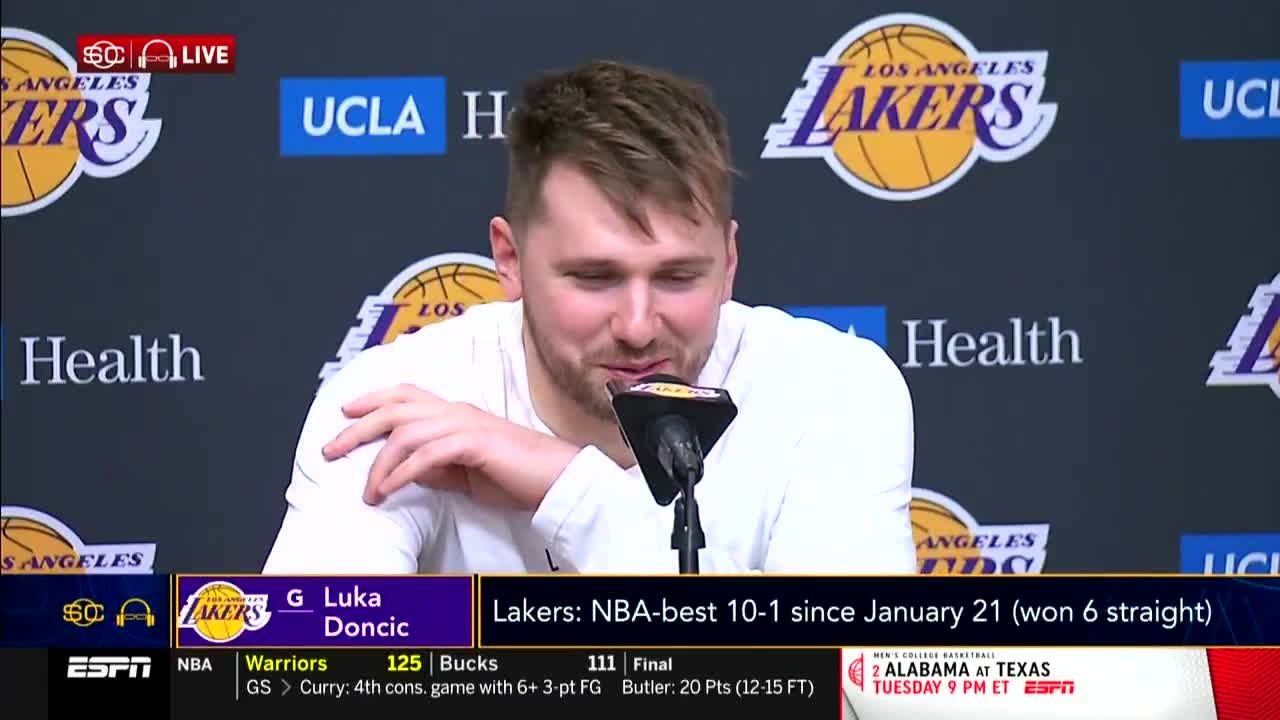 Watch Luka on LeBron texting him | Streamable