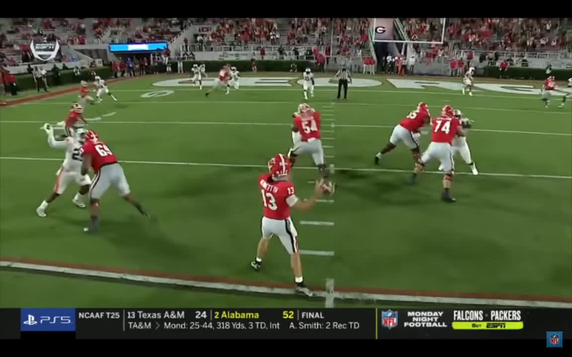 Britt vs Georgia open field coverage