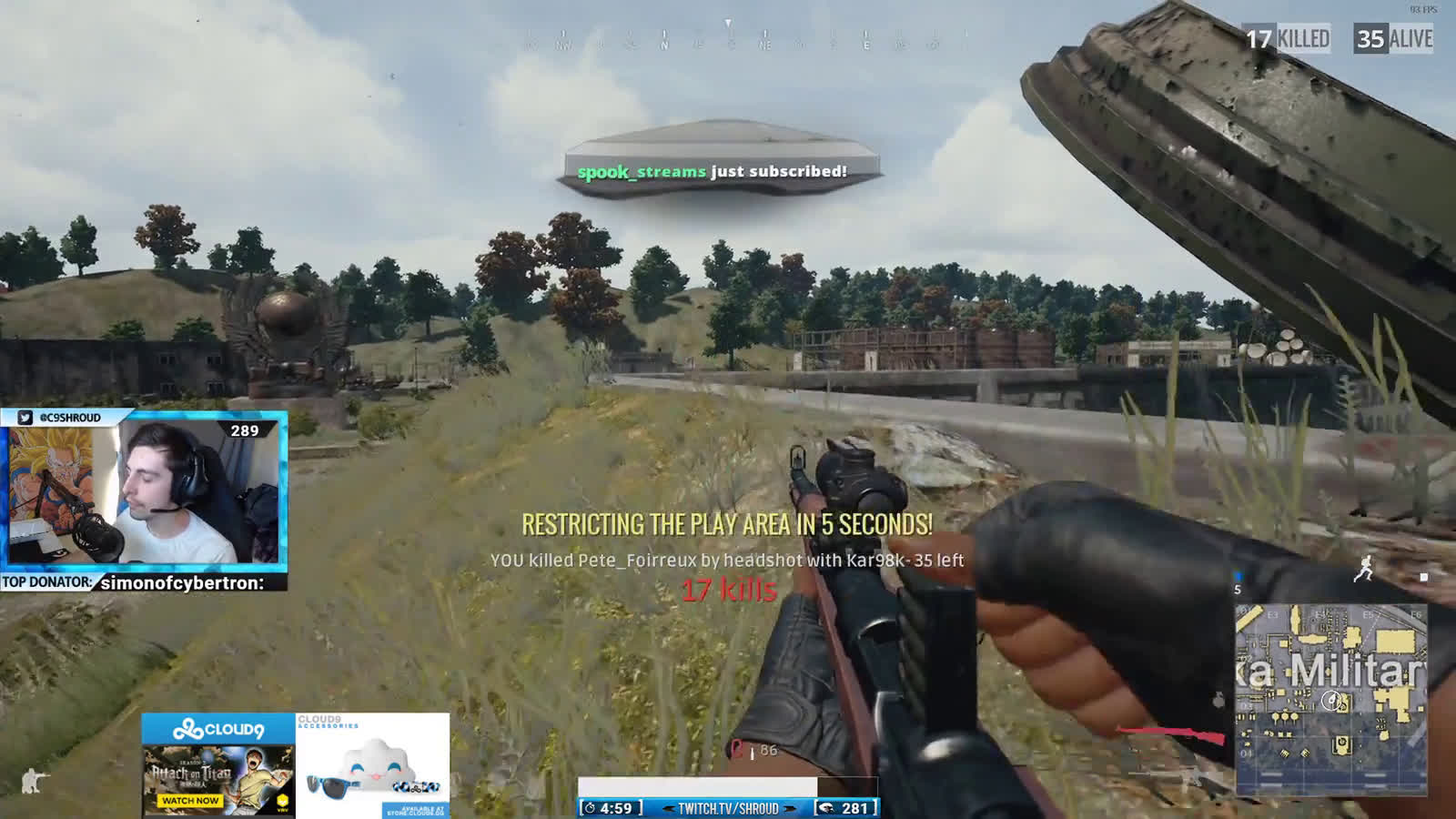 shroud doing his thing