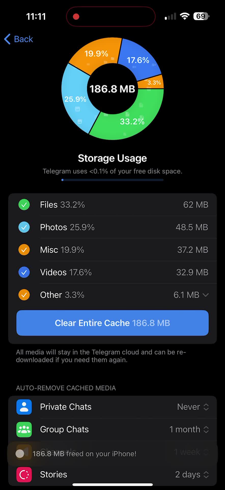 Watch Clearing Cache under Storage Usage is not working (iOS 18.0.1) - Known Fix? | Streamable