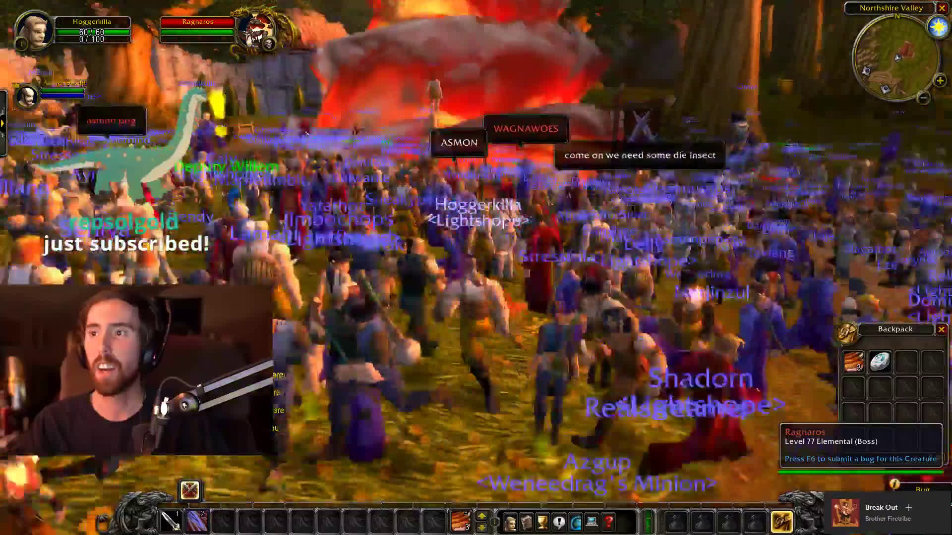 WoW GMs spawn Ragnaros in Human spawn