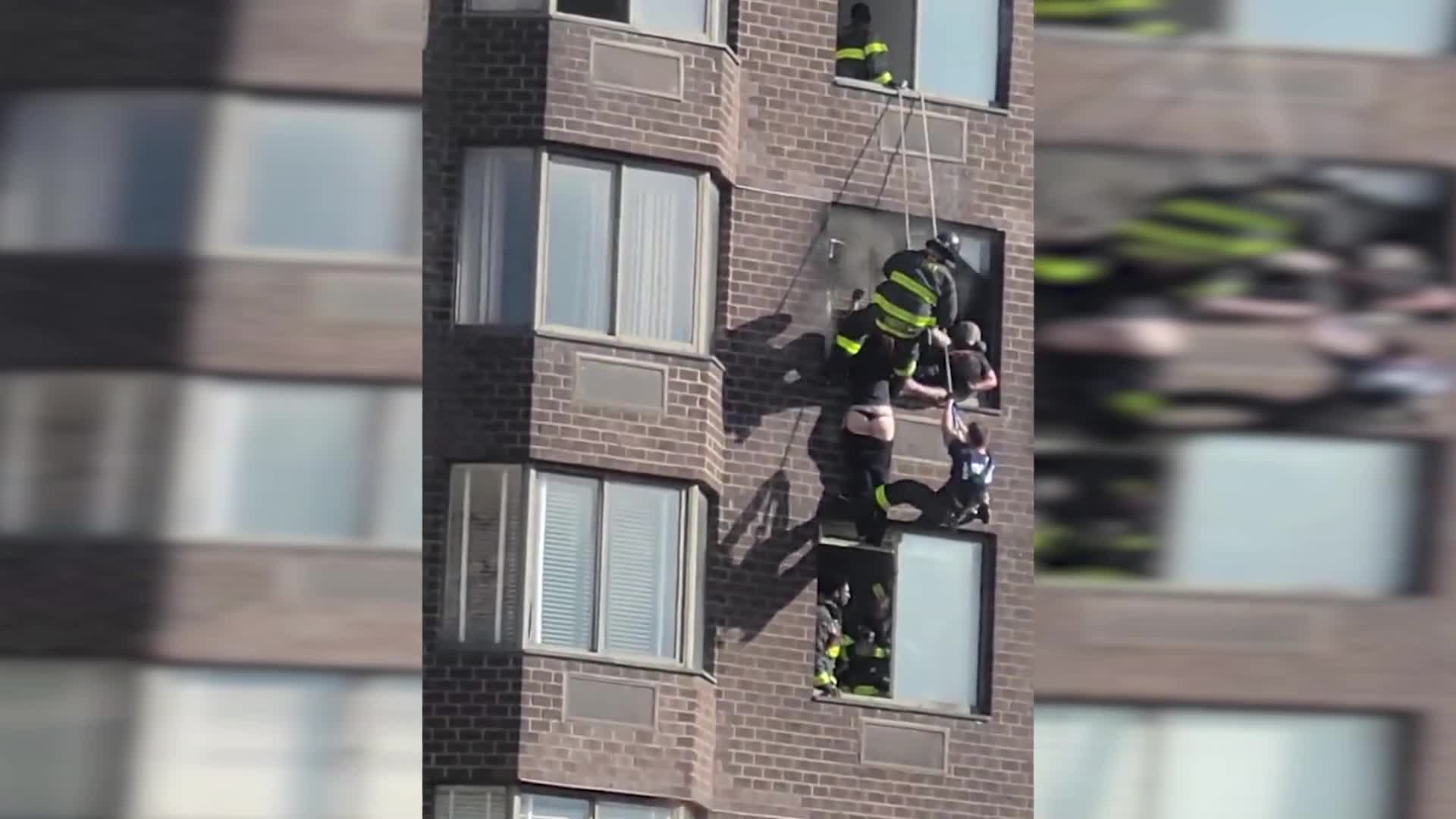 FDNY battling high-rise blaze on NYC's East 52nd Street
