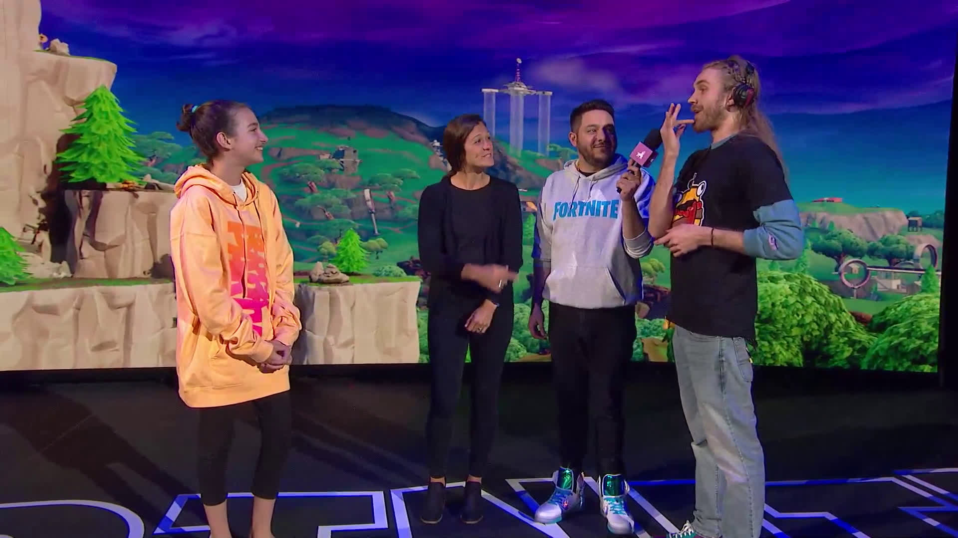Ewok does an interview at the Fortnite Pro AM