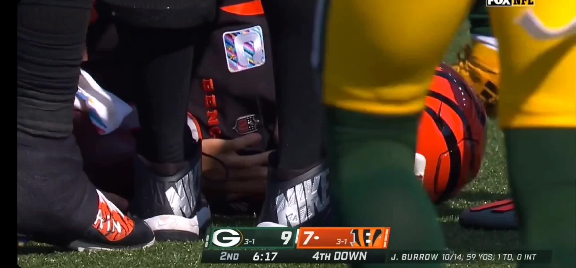 Burrow takes a hit from Savage