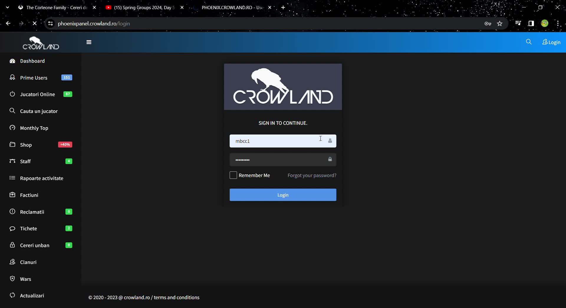 Watch PHOENIX.CROWLAND.RO - User Control Panel - Google Chrome 2024-01-26 13-41-28 | Streamable