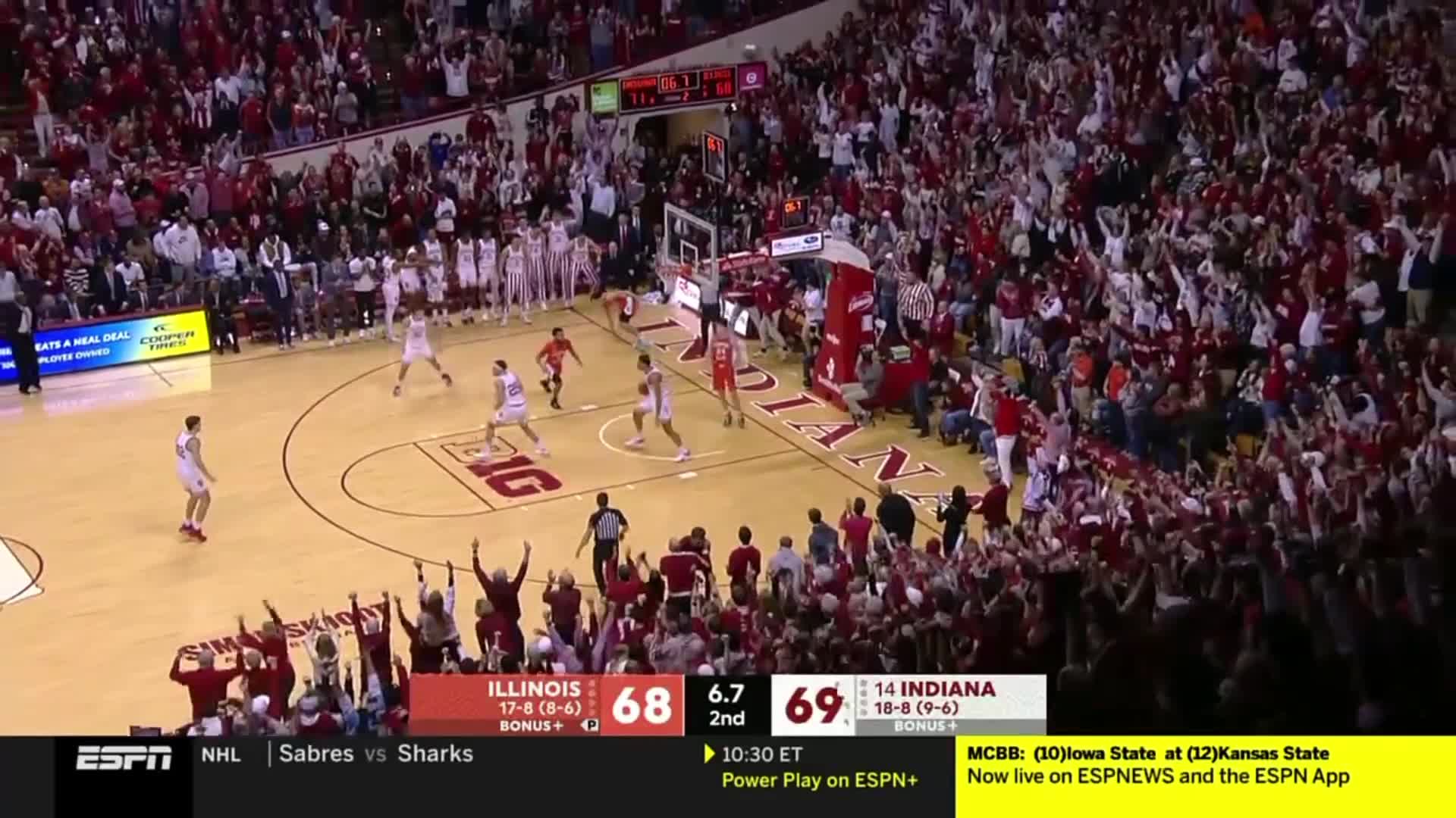 Indiana beats Illinois.