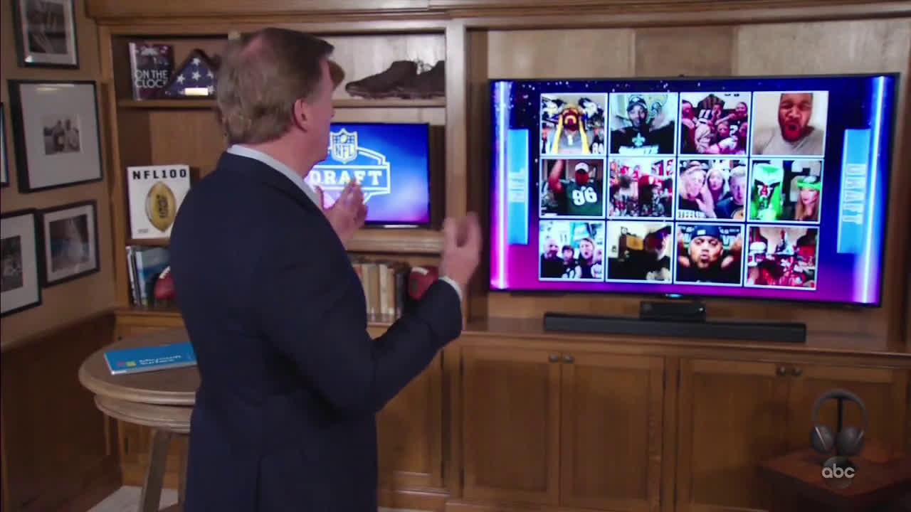 NFL Commissioner Roger Goodell solicits boos from the remote viewing ...