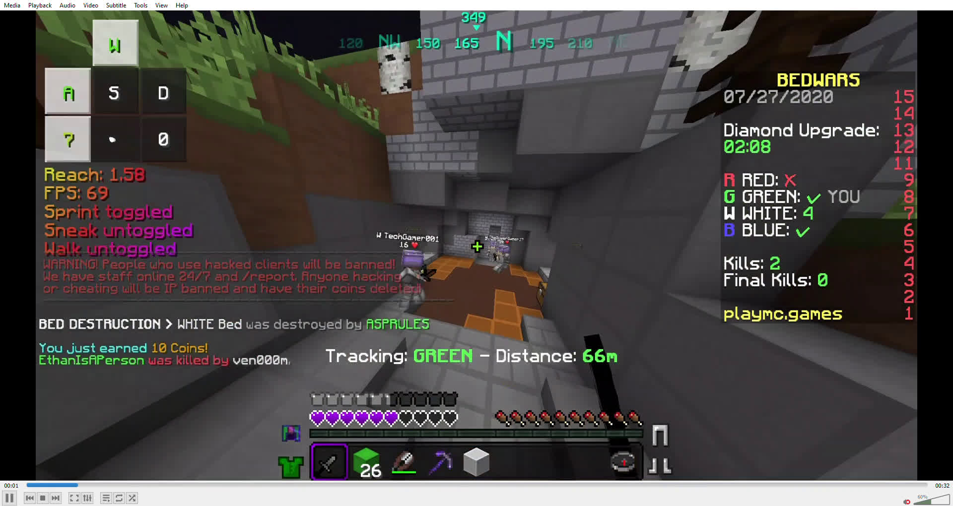 Microsoft Game DVR - Salwyrr Launcher 3 - Minecraft 1.8.8 - VLC media ...