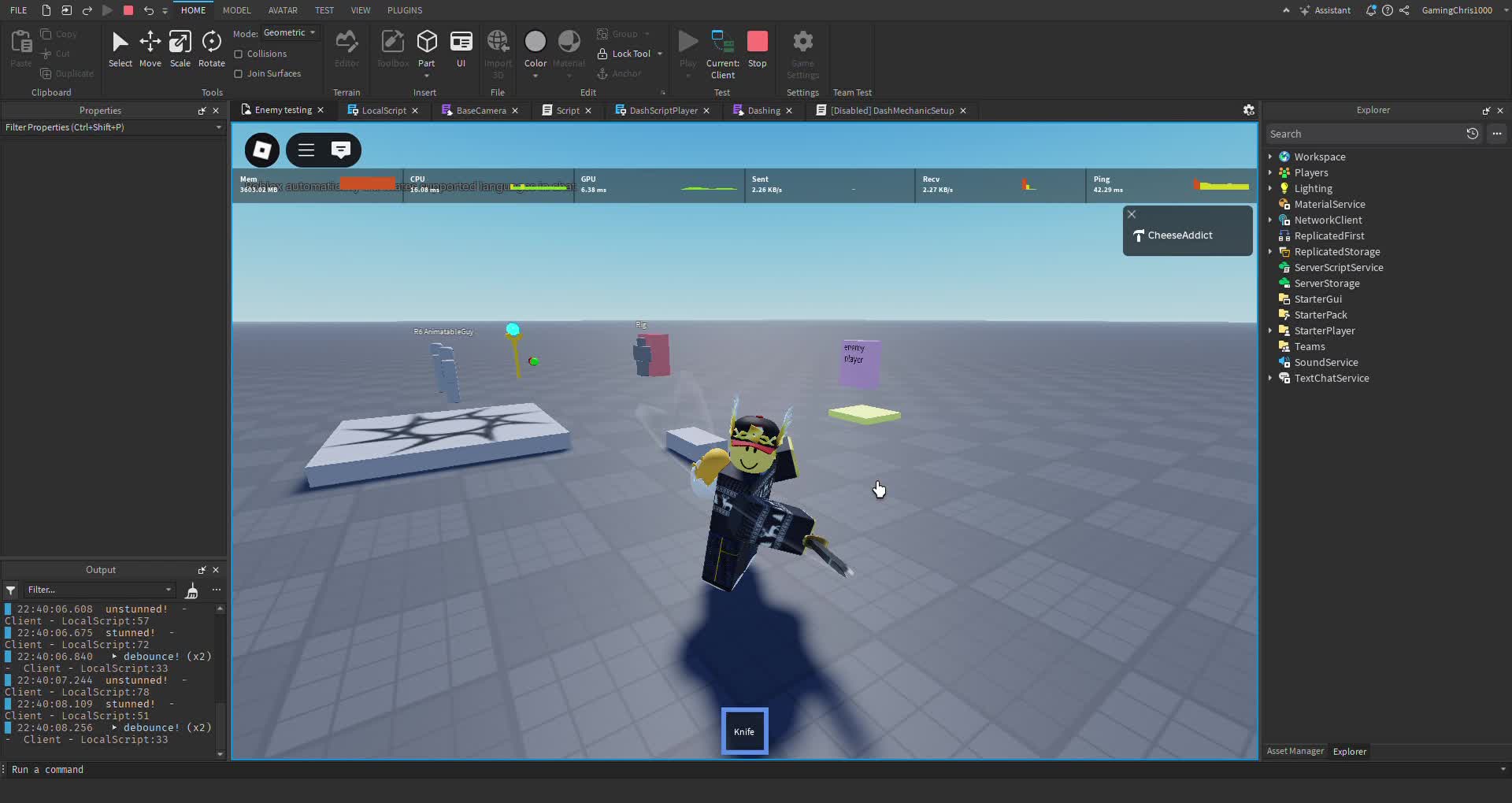 Watch knife anim issue | Streamable
