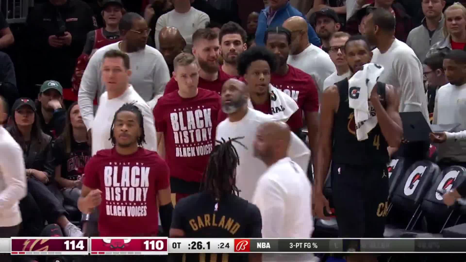 Watch Donovan Mitchell takes it right to Koby White to put the Cavs up ...