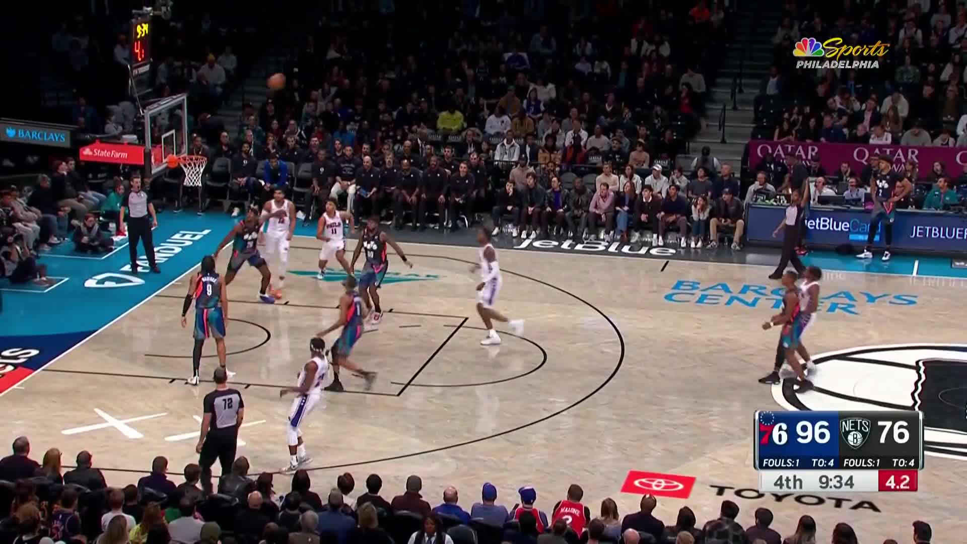 Watch [Highlight] Tyrese Maxey drills the logo triple, giving him 25 on ...