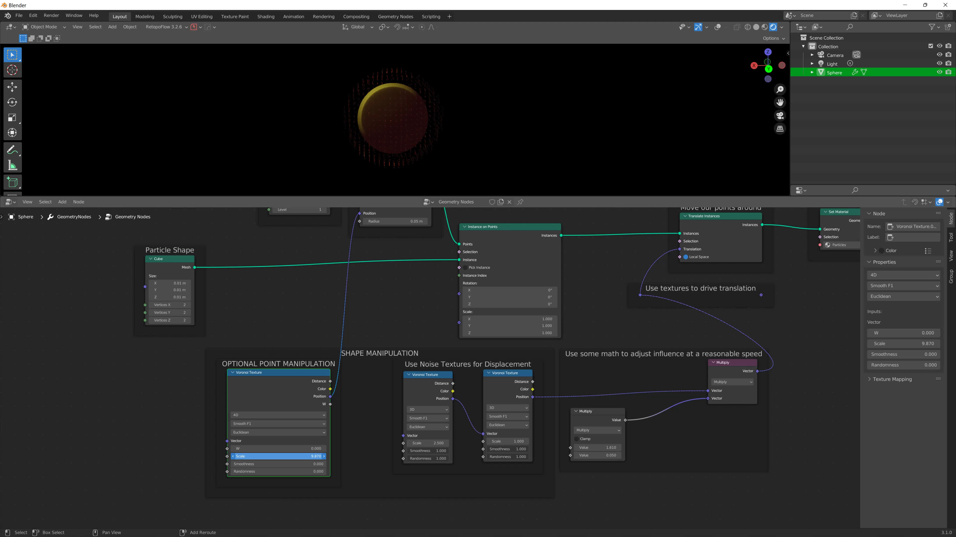 Trapcode Form Effect in Blender [GeoNodes]