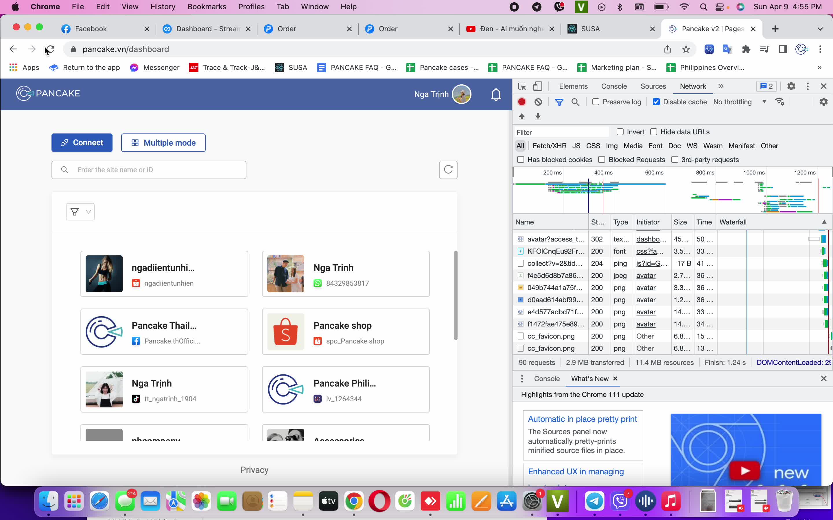 F12 > network > disable cache
