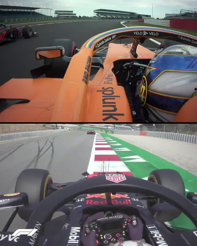 Lando and Max wave hello