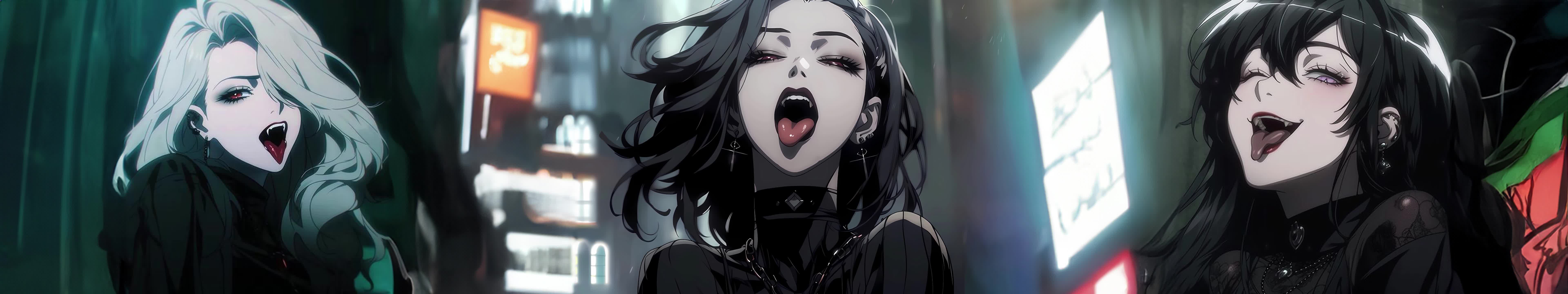 Watch Goth Girls - Triple Monitor Live Wallpaper | Streamable