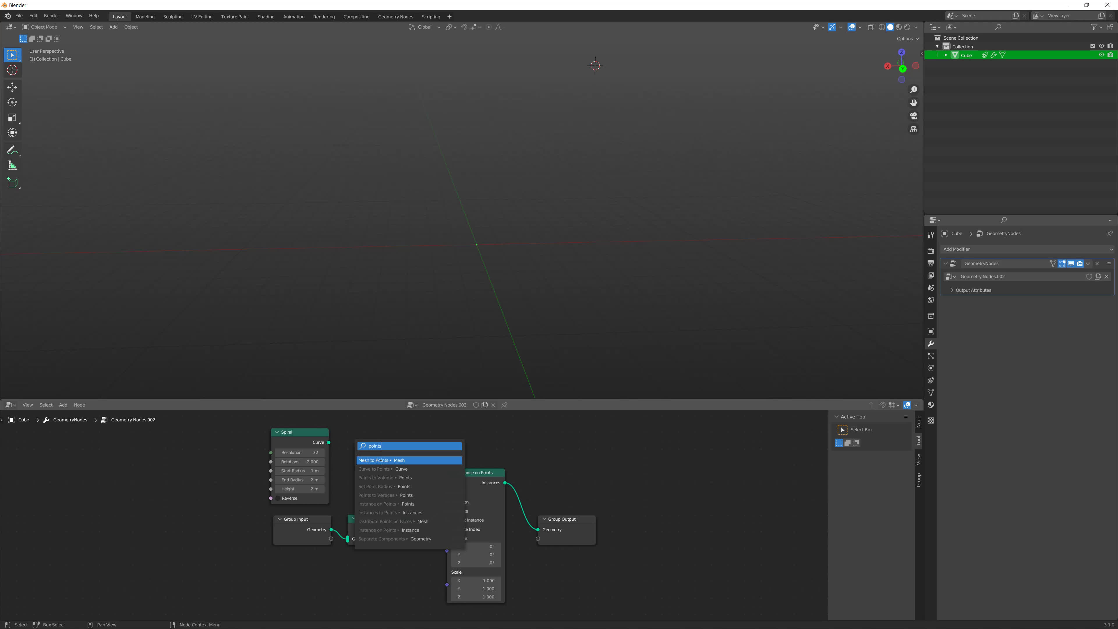 Instance Geometry on Curve Points