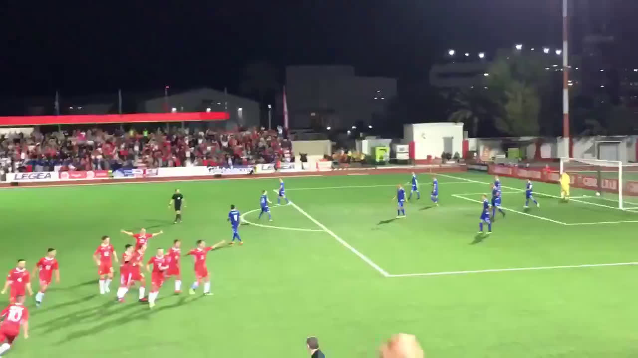 Gibraltar game-winning goal from the stands