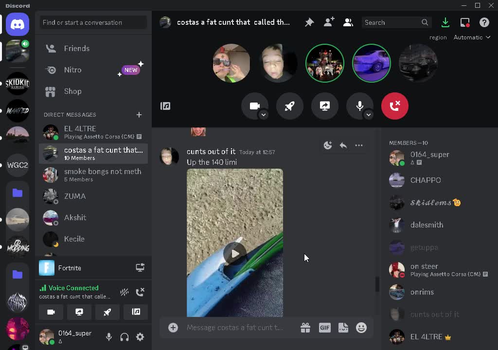 costas a fat cunt that called the coppas on us - Discord 2023-11-10 13 ...
