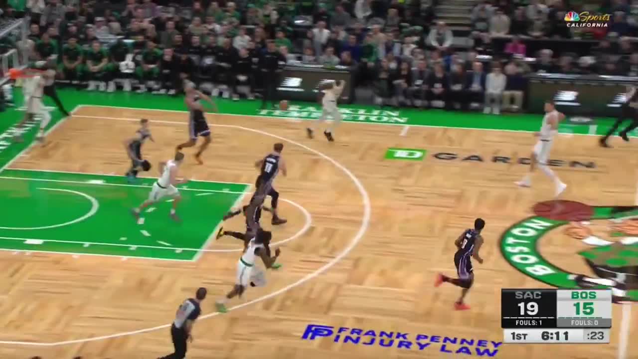 Watch [Highlight] Tatum Gets Stripped, Leads to Malik Monk’s Soaring Dunk to Put Kings Up 21-15 ...