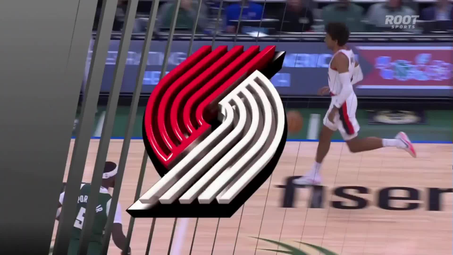 Dame blows the wide open fast break dunk