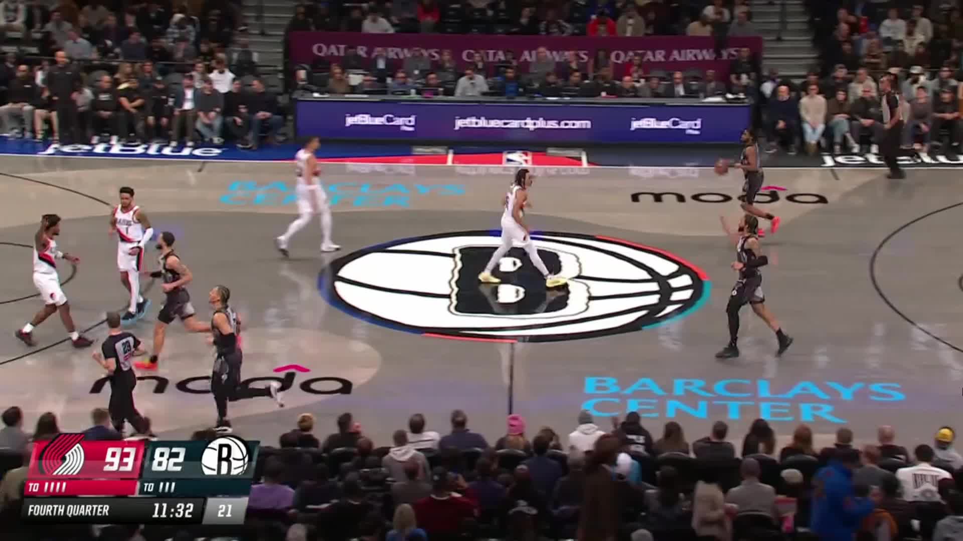 Watch DC blocks the three, runs the floor, and finds Banton for the ...