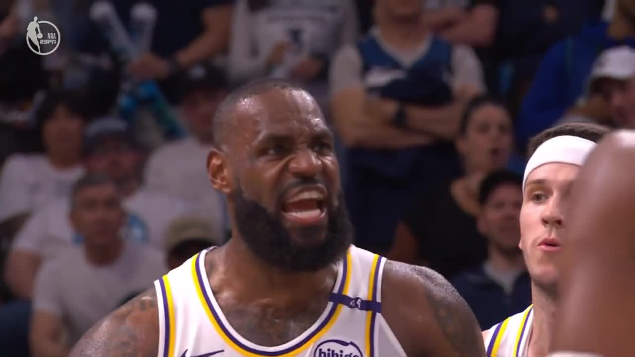 Watch LeBron James held back from Rudy Gobert after Rudy elbowed him in ...