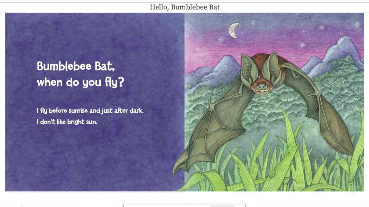 Hello, Bumblebee Bat by Darrin Lunde and Patricia J. Wynne (Illustrations)
