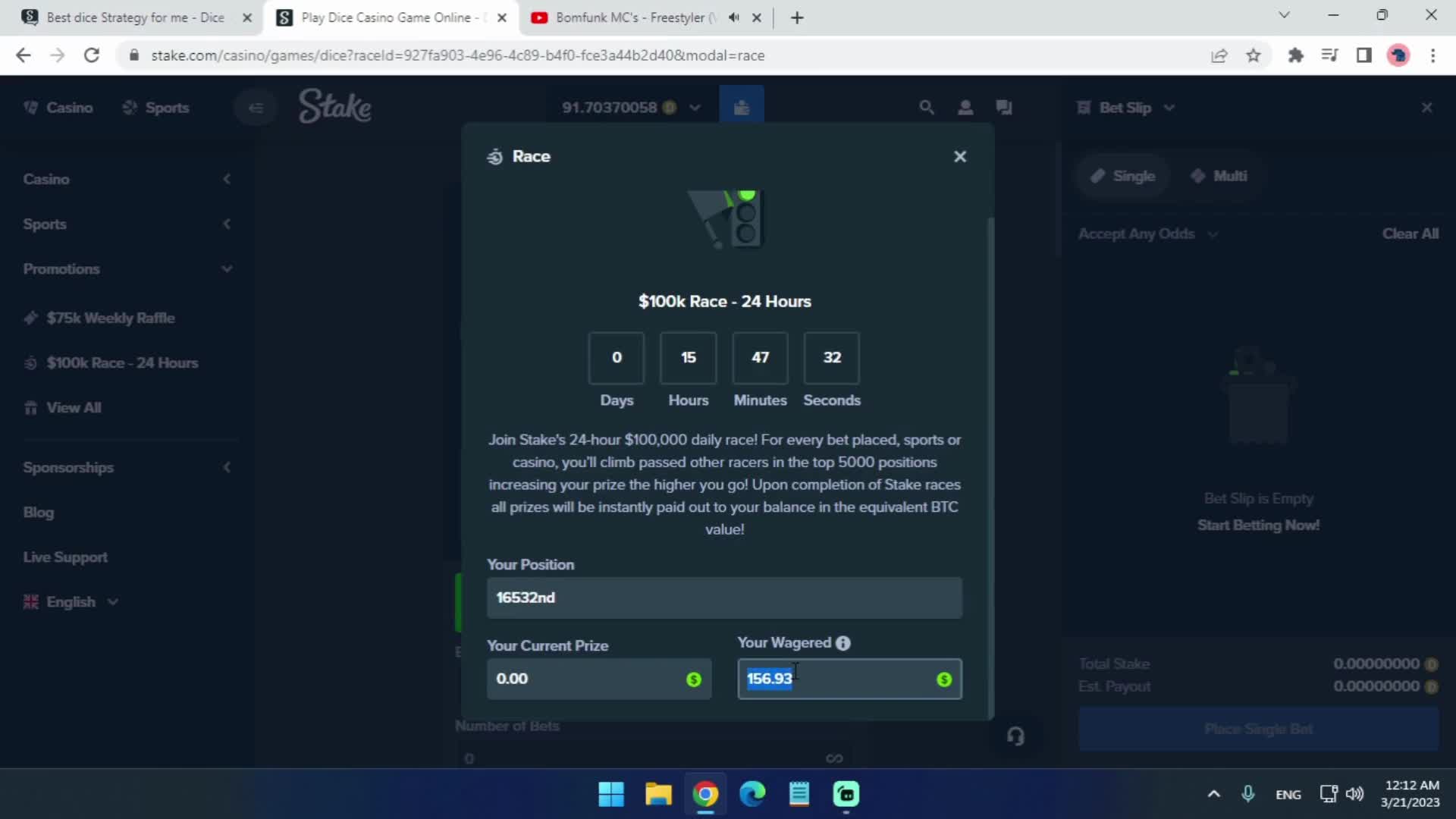 Watch Stake Dice Strategy | Streamable