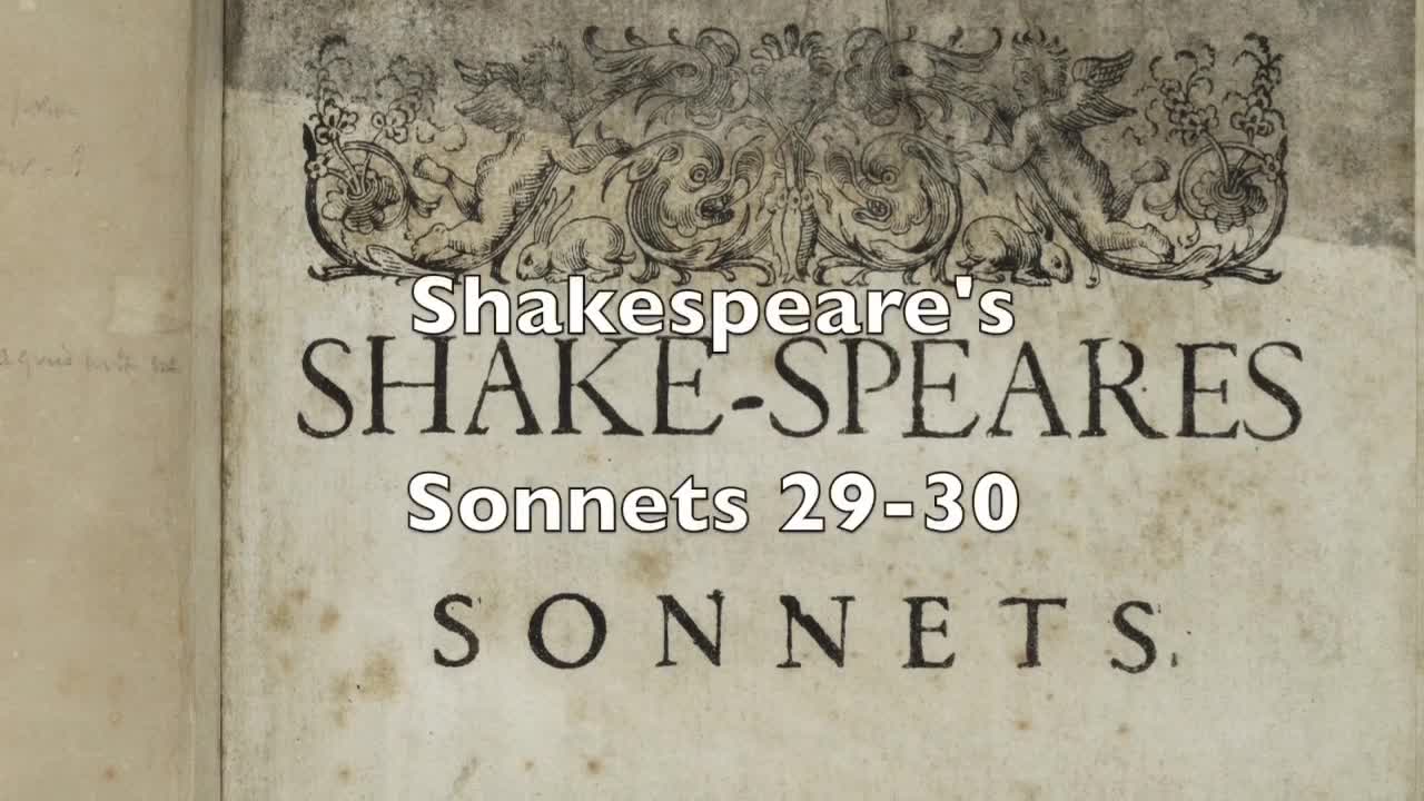 Sonnets 29-30 2