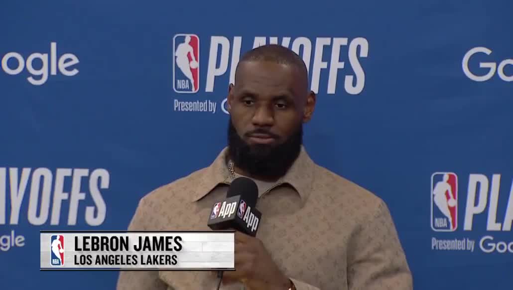 Watch LeBron on the Lakers having no Center: "No comment. My guy AD said what he needed, and ...