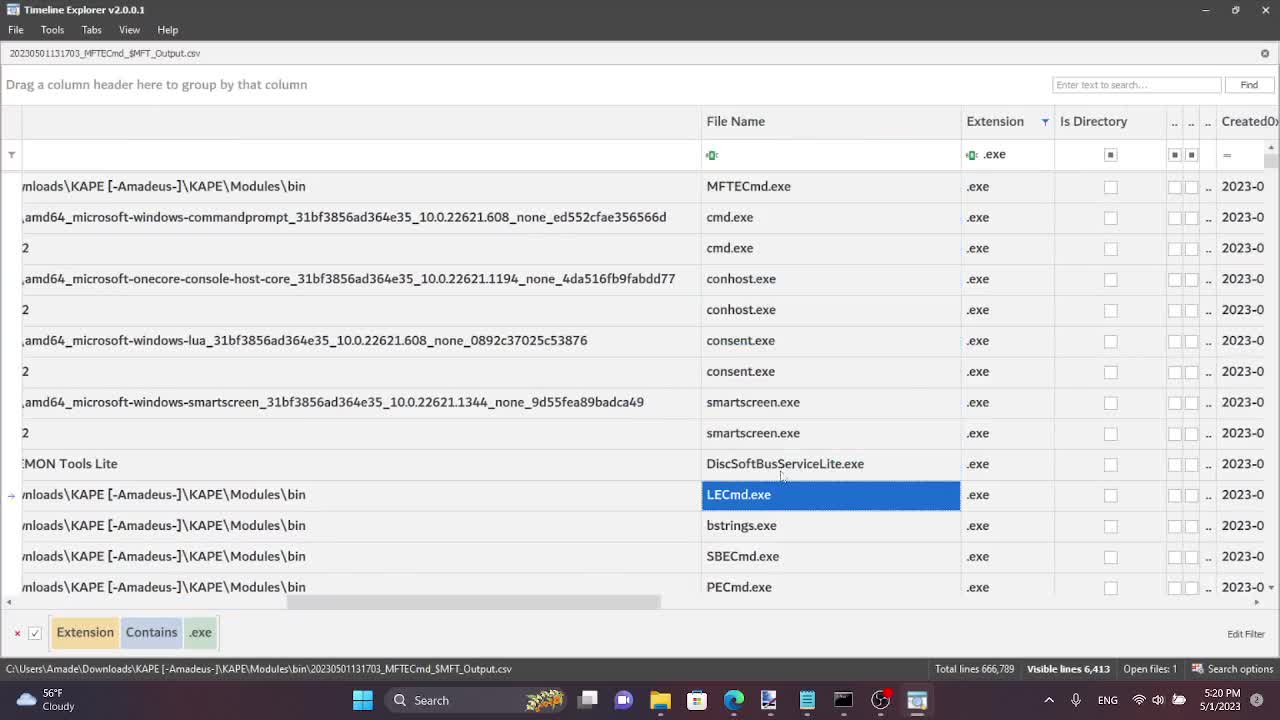Watch MFTECmd | Streamable