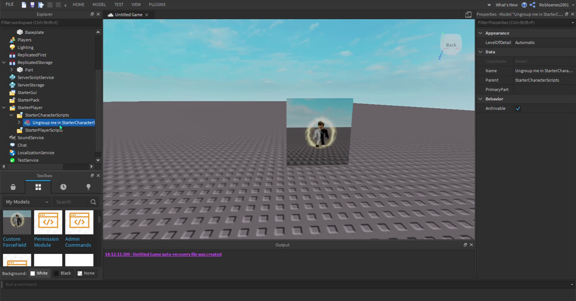 Watch Untitled Game - Roblox Studio 2020-10-02 14-13-01 | Streamable