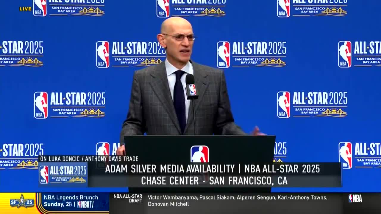 Watch Adam Silver on the Luka/AD trade: "I was surprised. That was news ...