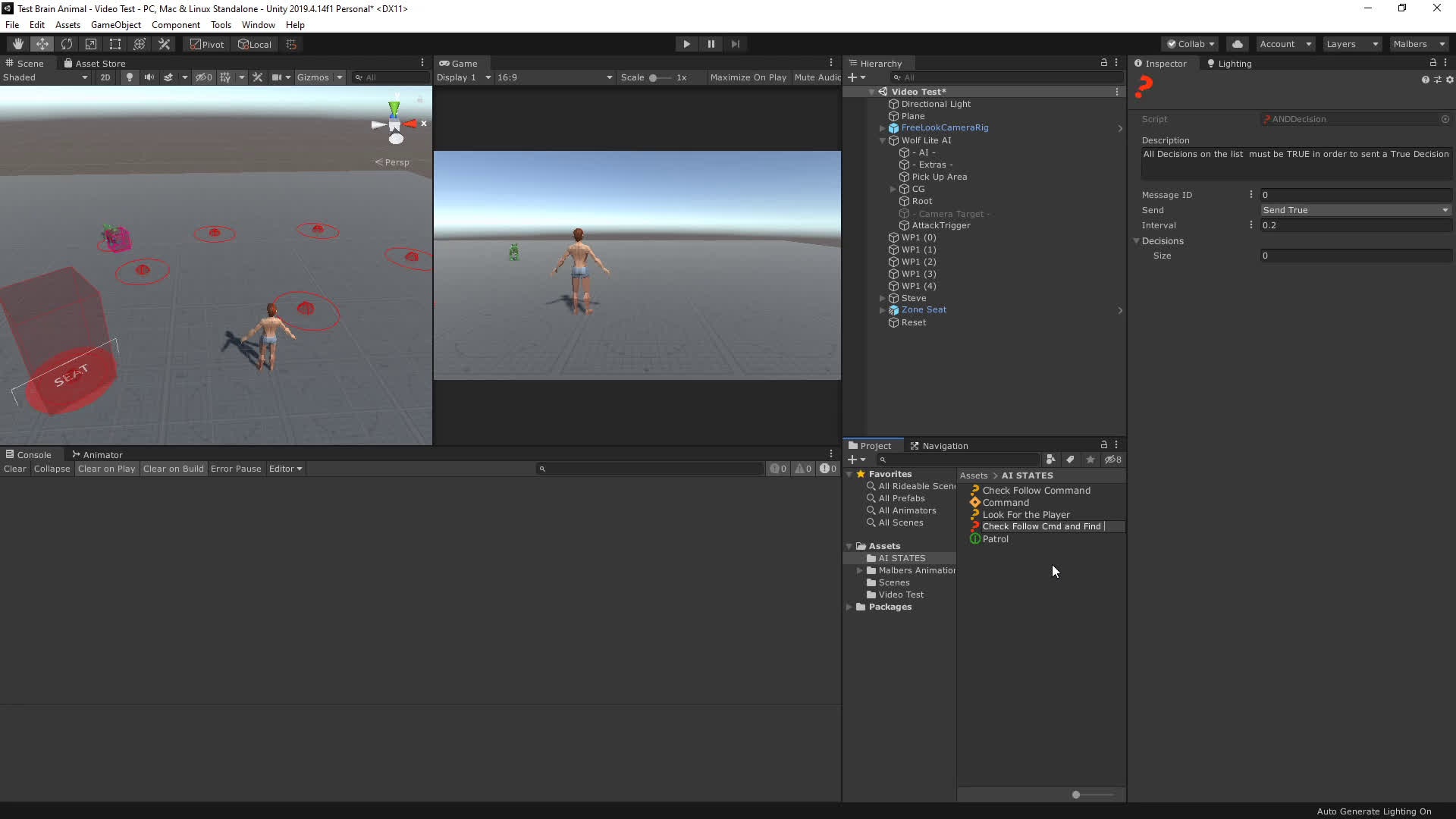 Tiny Tutorial Command AI Animal