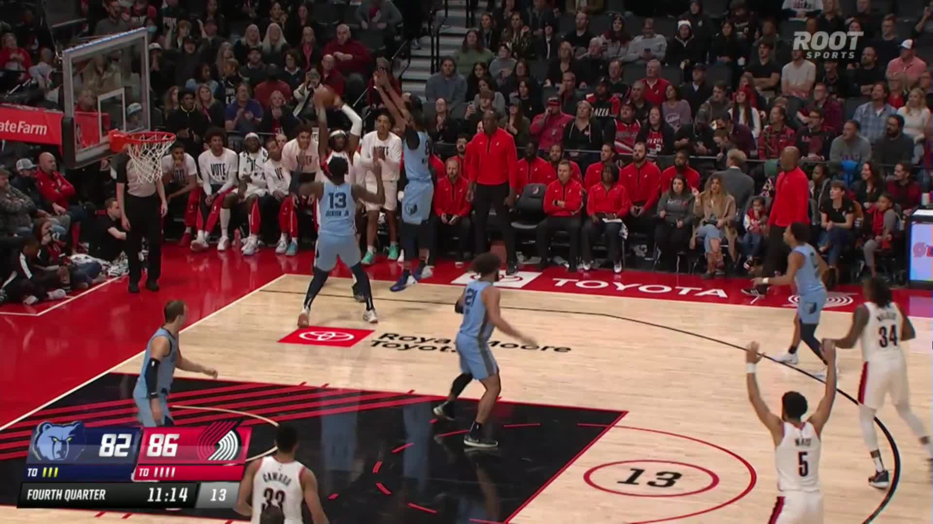 Jabari and Rob hustle hard for multiple offensive rebounds and Sharpe ...