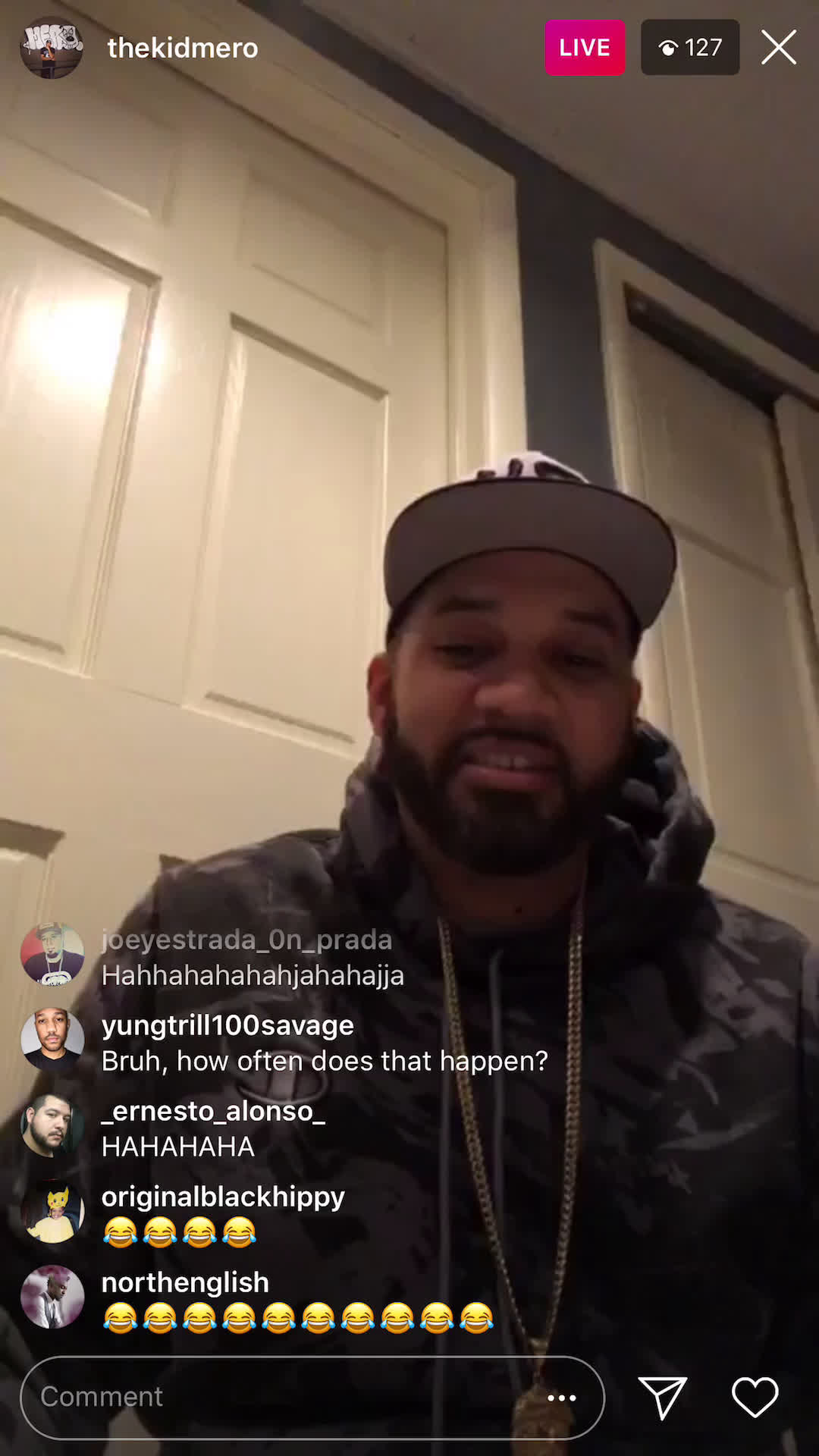 THE KID MERO FALLS ASLEEP ON LIVE