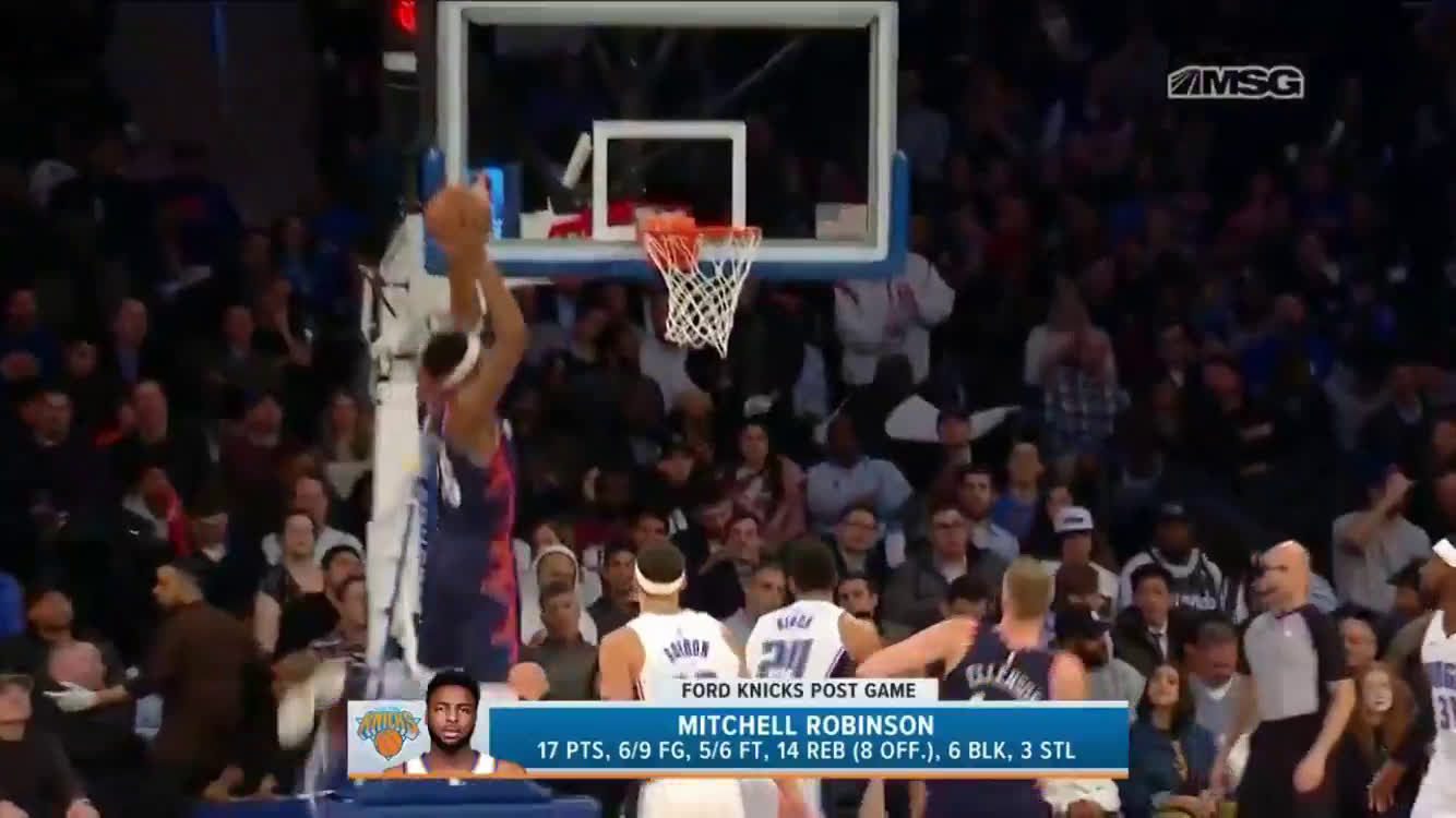 Mitchell Robinson Outstanding Again in Knicks Win Over Magic _ New York Knicks Postgame
