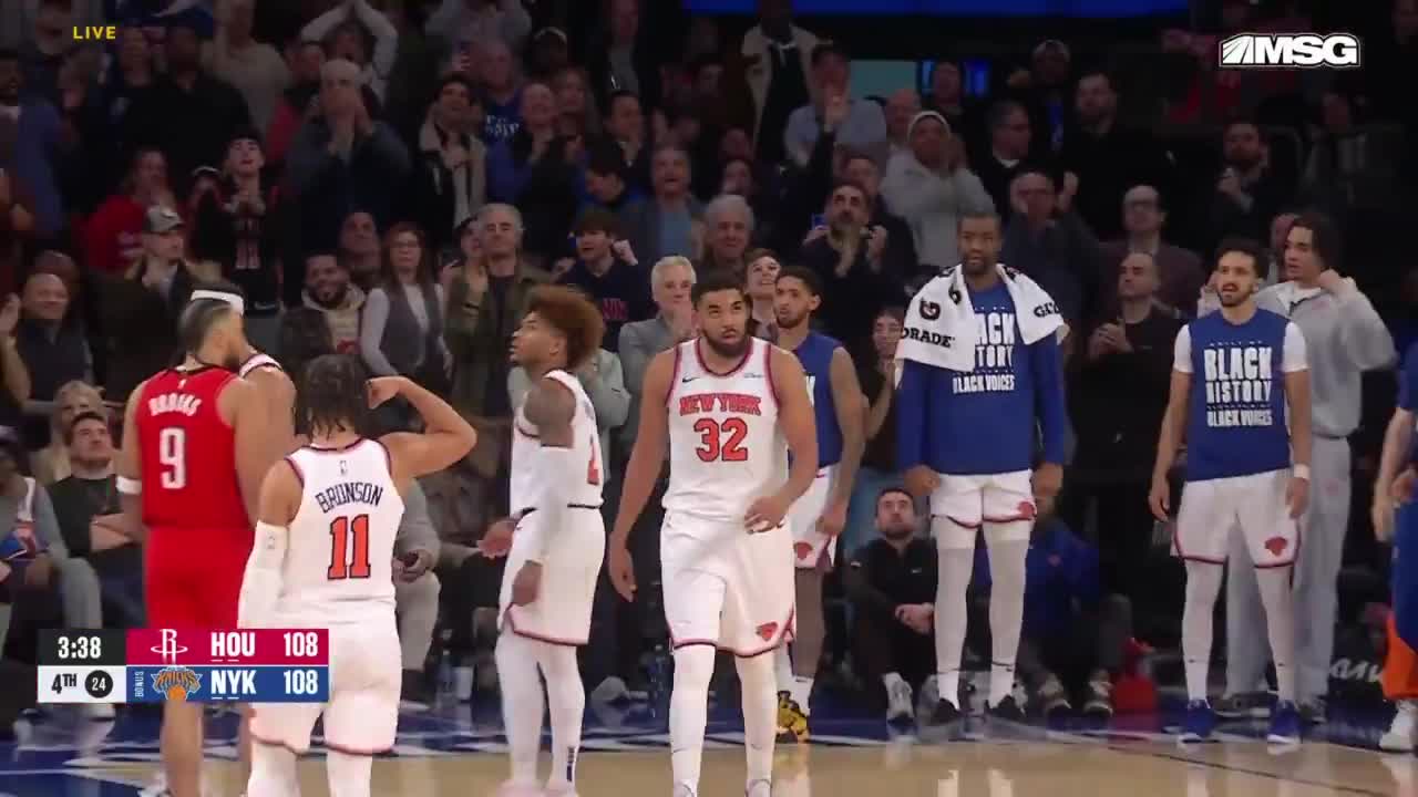 Watch [Highlight] KAT ties it up in New York, hitting the shot and drawing the foul! | Streamable