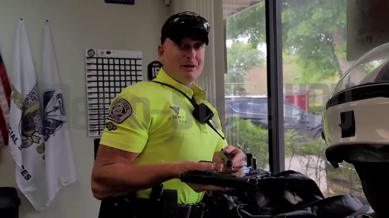 Jeremy Dewitte with a gun