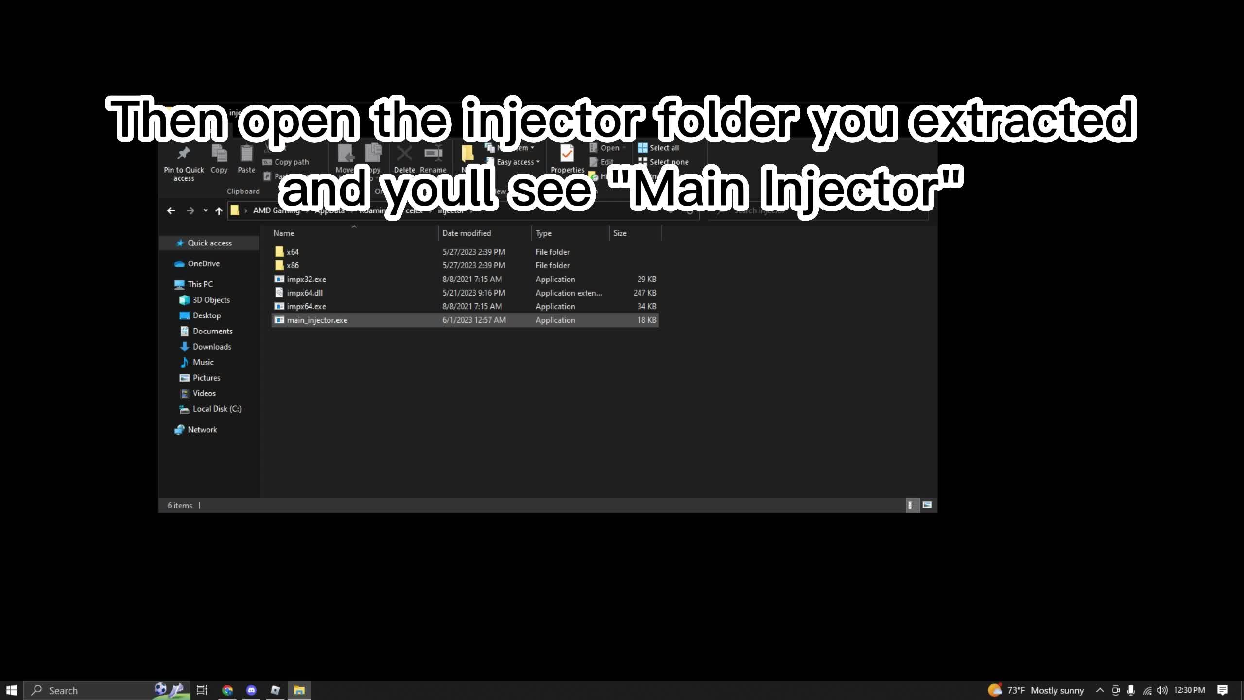 How to fix "Windows cannot find Main injector"