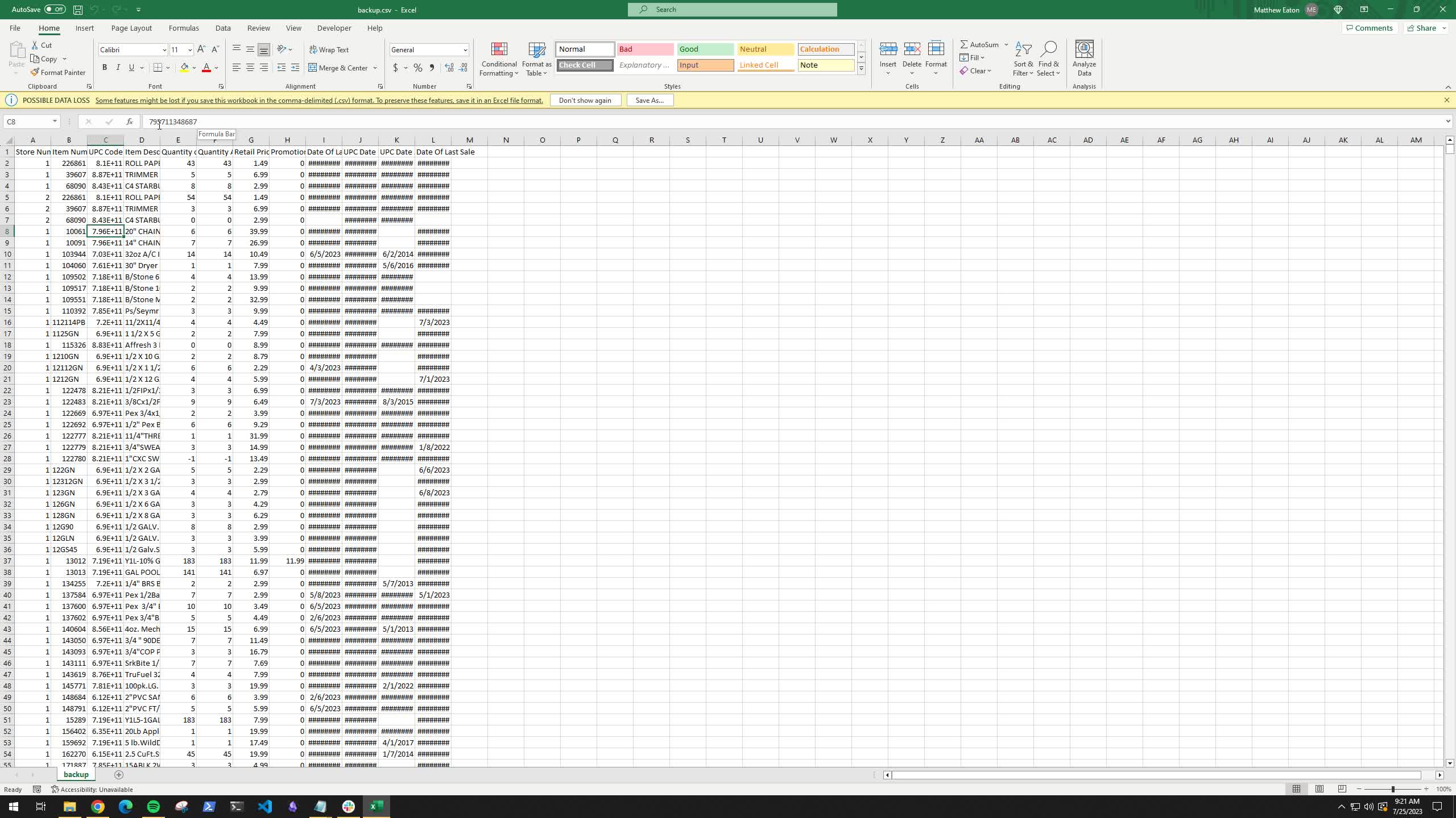 Fixing Scientific Notation