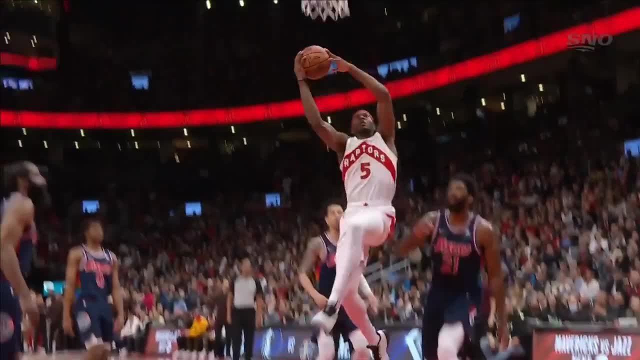 Precious puts the Raptors up 14 with less than two minutes remaining