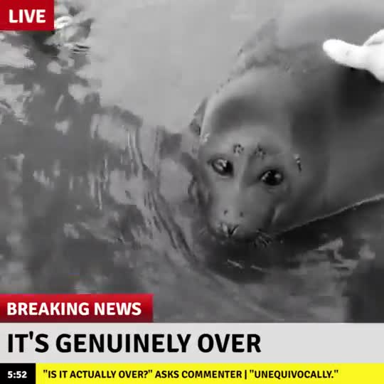 BREAKING NEWS ITS GENUINELY OVER - )