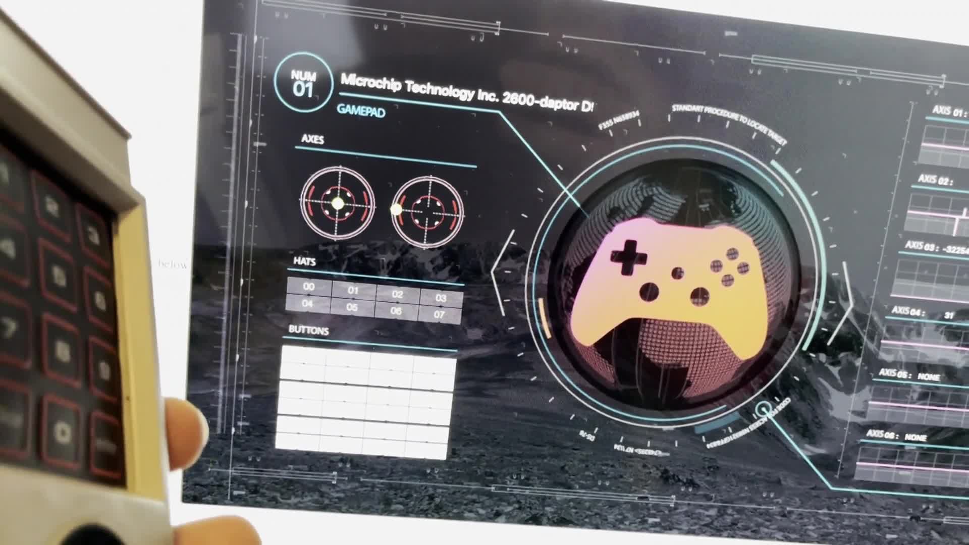 Intellivision II controller as USB via DB-9 on 2600dapter-D9