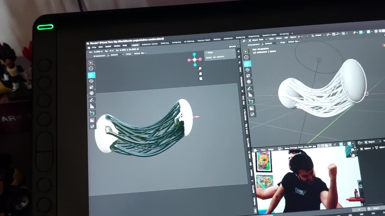 Procedural system using Geo Nodes in Blender for Loki effect