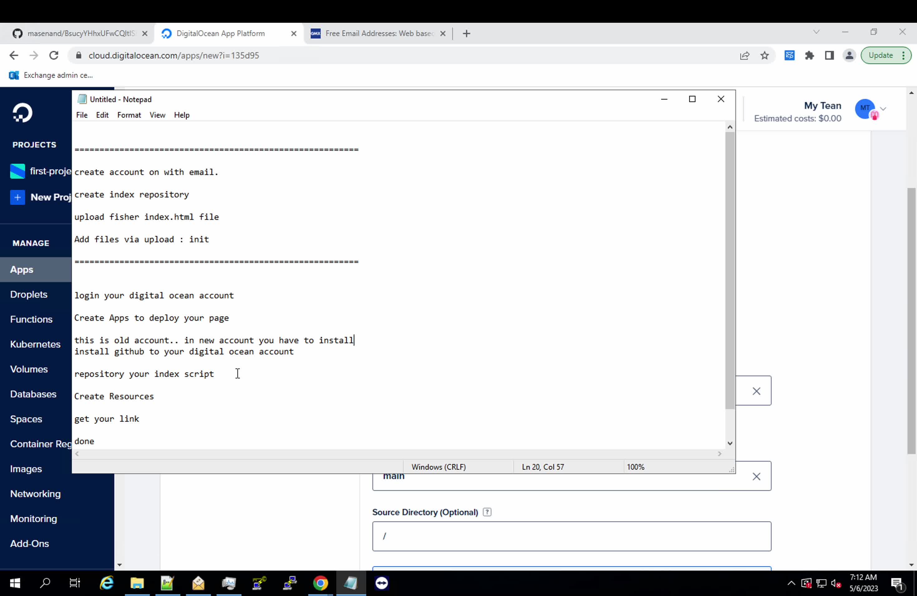 HOW TO DO DIGITAL OCEAN+github Fisher LINK