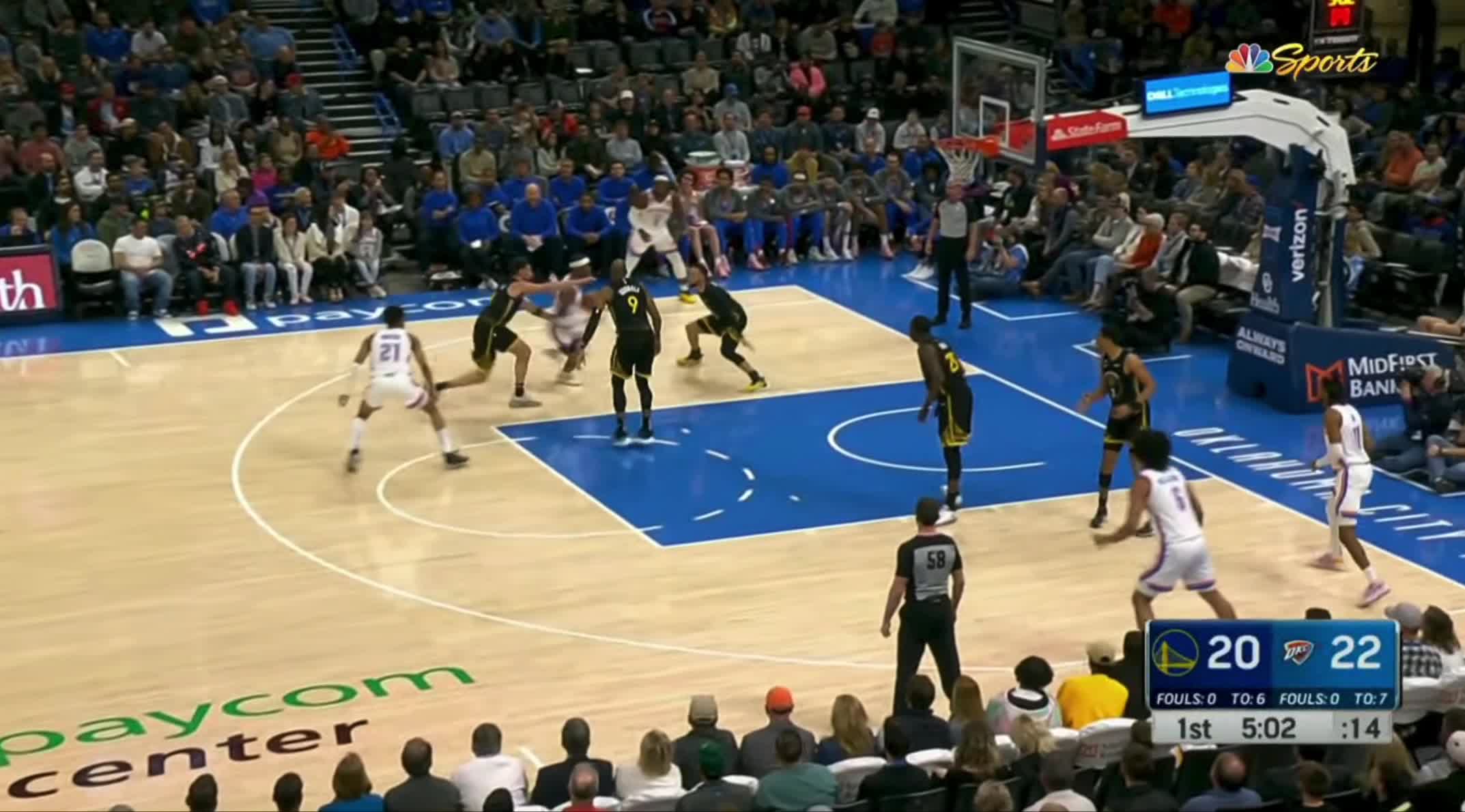 okc sga right by klay caught looking